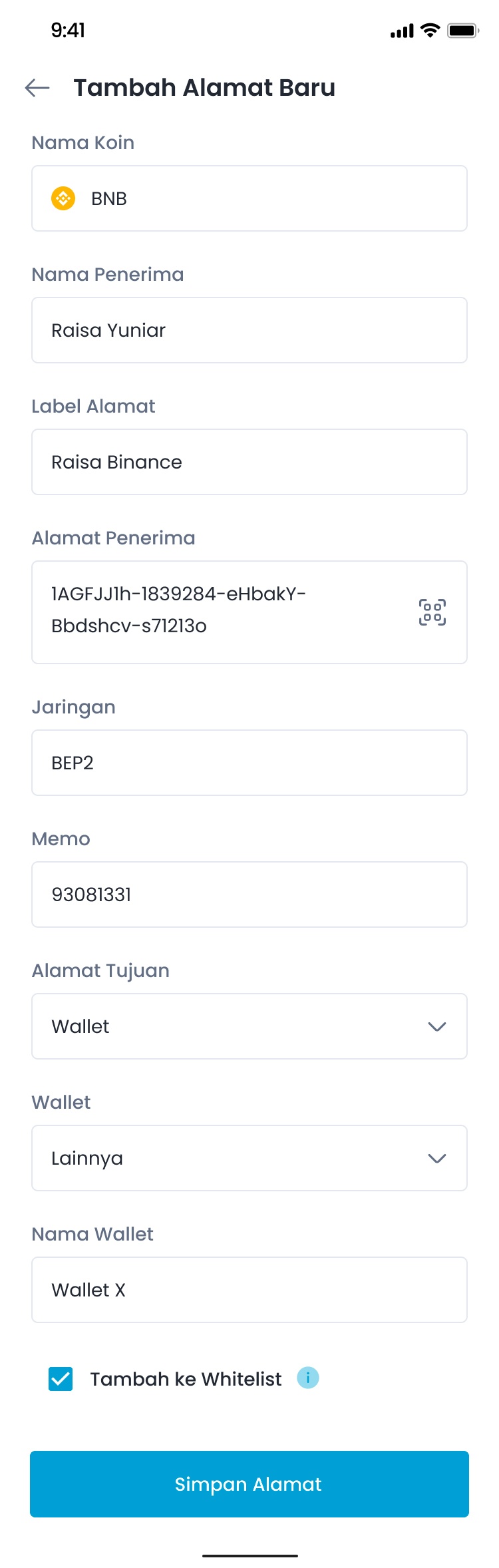 Kirim #AsetMasaDepan Lebih Mudah dan Cepat dengan Fitur Whitelist Address