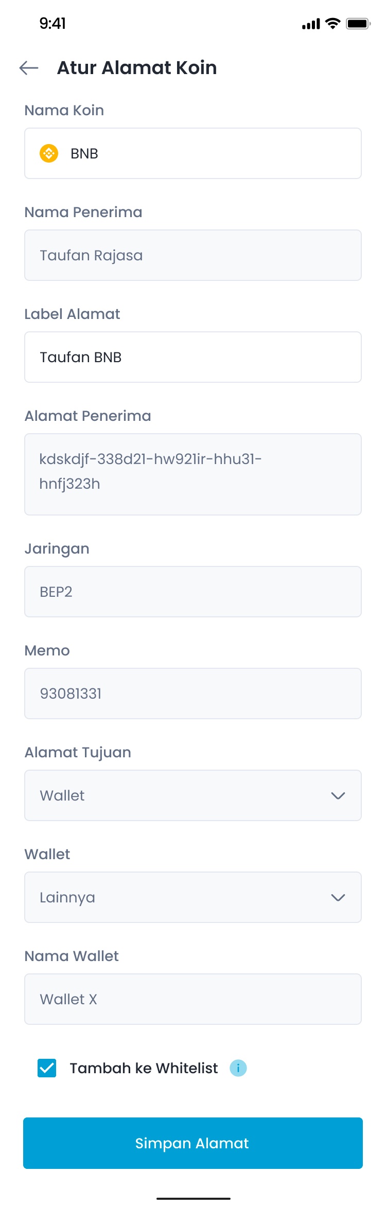 Kirim #AsetMasaDepan Lebih Mudah dan Cepat dengan Fitur Whitelist Address
