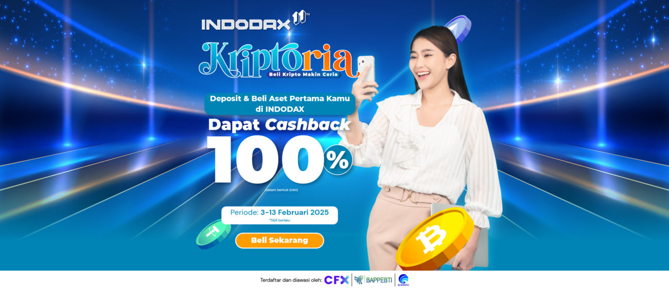 Mulai Investasi di INDODAX dapatkan Cashback 100% senilai Rp50.000!