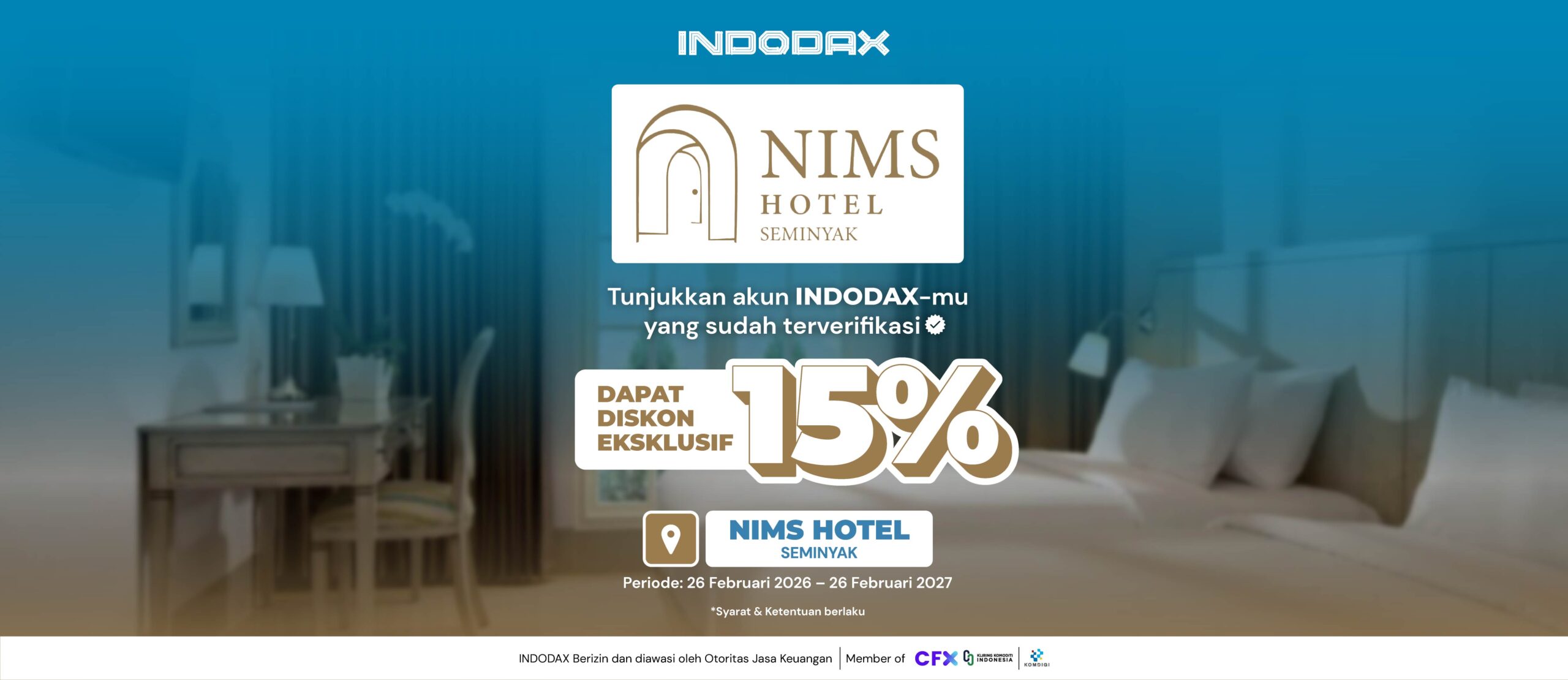 Promo INDODAX x NIMS HOTEL SEMINYAK